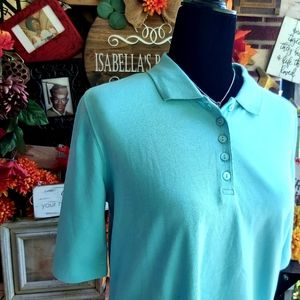 Appleseed's | Tops | Appleseeds Essential Cotton Knit Elbowsleeve Polo ...